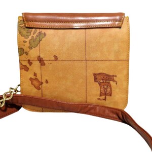 Old World Map Crossbody Purse, Antique Map Print Shoulder Bag, Alvieri ...