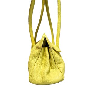 Donna Carolina Italy Handbag, Chartreuse Leather Shoulder Bag Bright ...