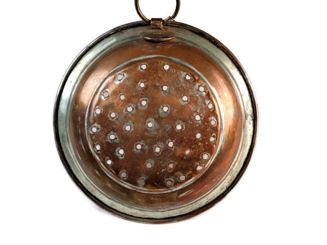 Antique Copper Colander Primitive Sieve Copper Strainer - Etsy