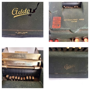 Antique Mechanical Printing Calculator Manual Adding Machine, ADDO ...