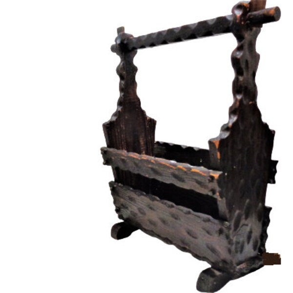 Wooden Magazine Rack - Etsy