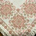 Vintage Austrian Linen Tablecloth Beige Pink Square Woven Table Cloth ...