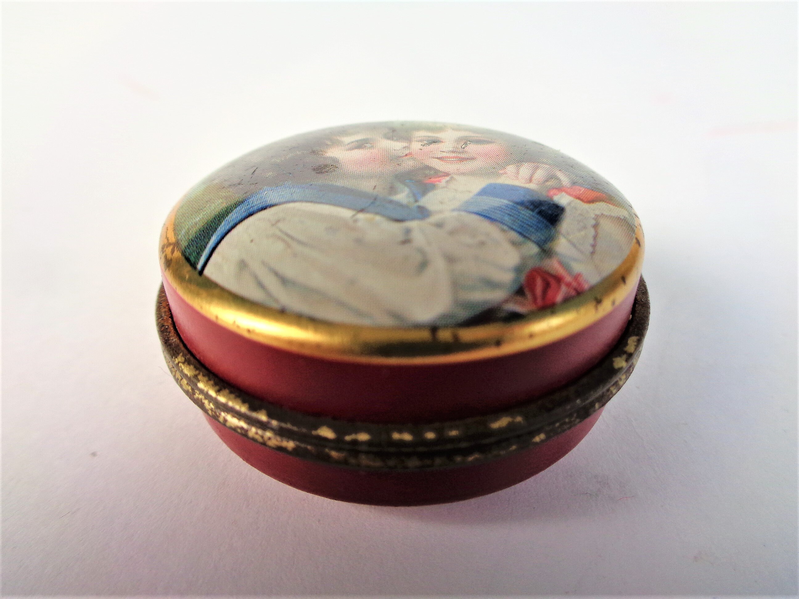 Vintage English Tin Pill Box With Victorian Children - Etsy