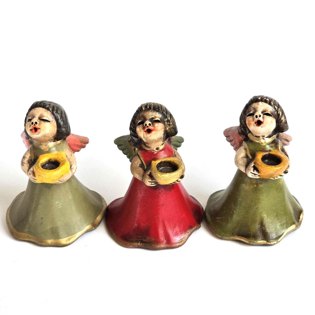 Vintage Bozner Engel Thun Angel Candle Holder Set of 3 Italian Ceramic ...