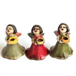 Vintage Bozner Engel Thun Angel Candle Holder Set of 3 Italian Ceramic ...
