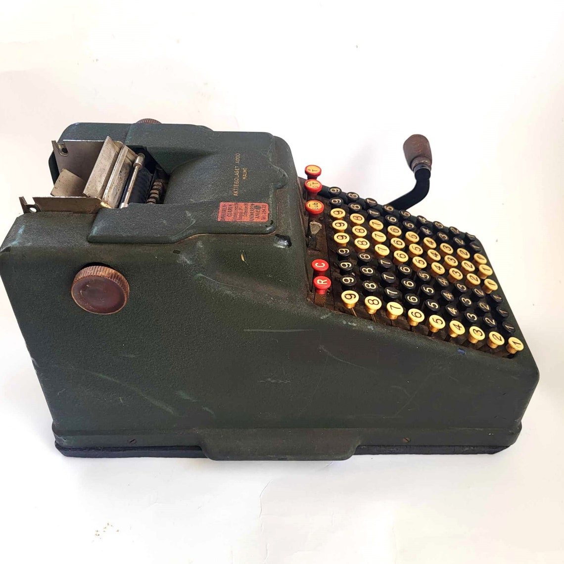 Antique Mechanical Printing Calculator Manual Adding Machine, ADDO ...