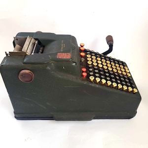 Antique Mechanical Printing Calculator Manual Adding Machine, ADDO ...
