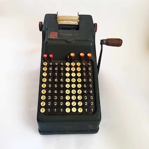 Antique Mechanical Printing Calculator Manual Adding Machine, ADDO ...