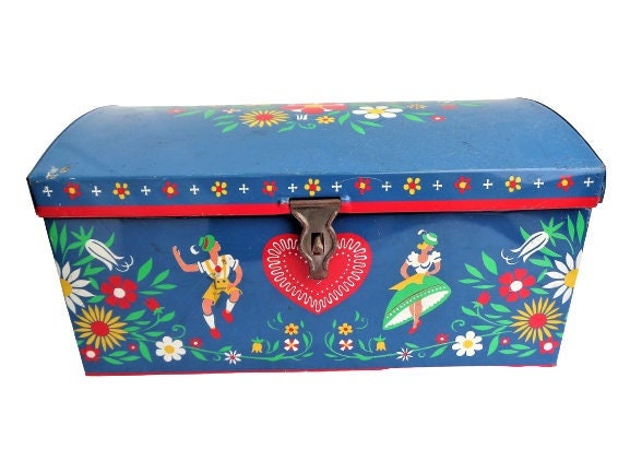 Vintage German Tin Box SCHÖLLER Germany Large Rectangle 60s - Etsy