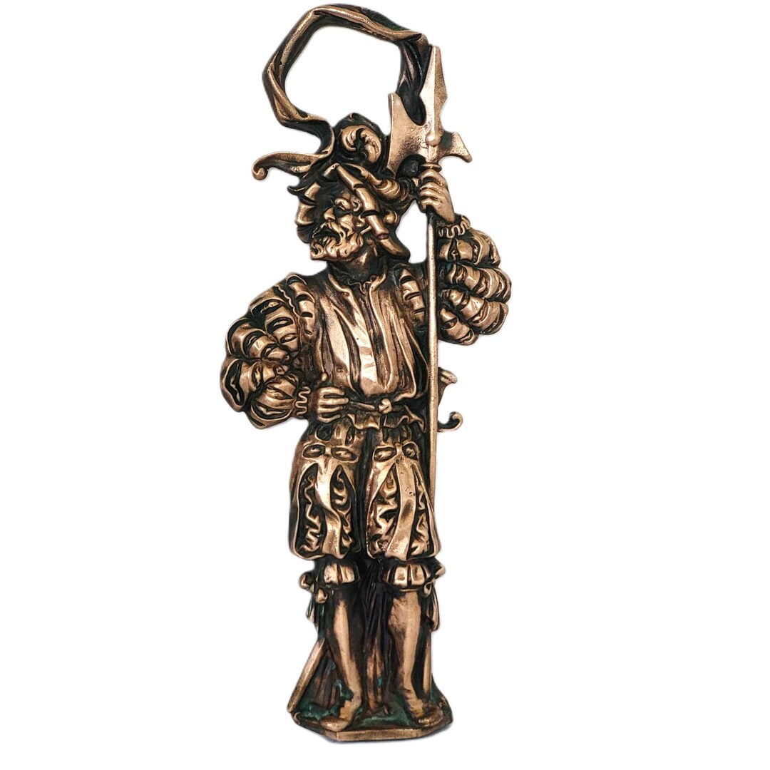 Bronze Medieval Warrior Wall Relief Figure Large Very Heavy Brass ...