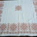 Vintage Austrian Folk Tablecloth Beige Pink Floral Design Linen Cotton ...