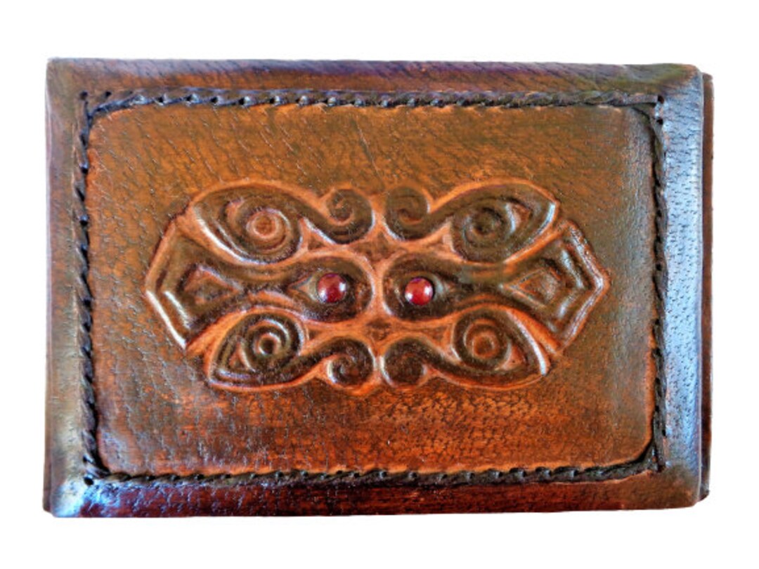 Leather Document Holder, Small Leather Folder for Paper, Vintage ...