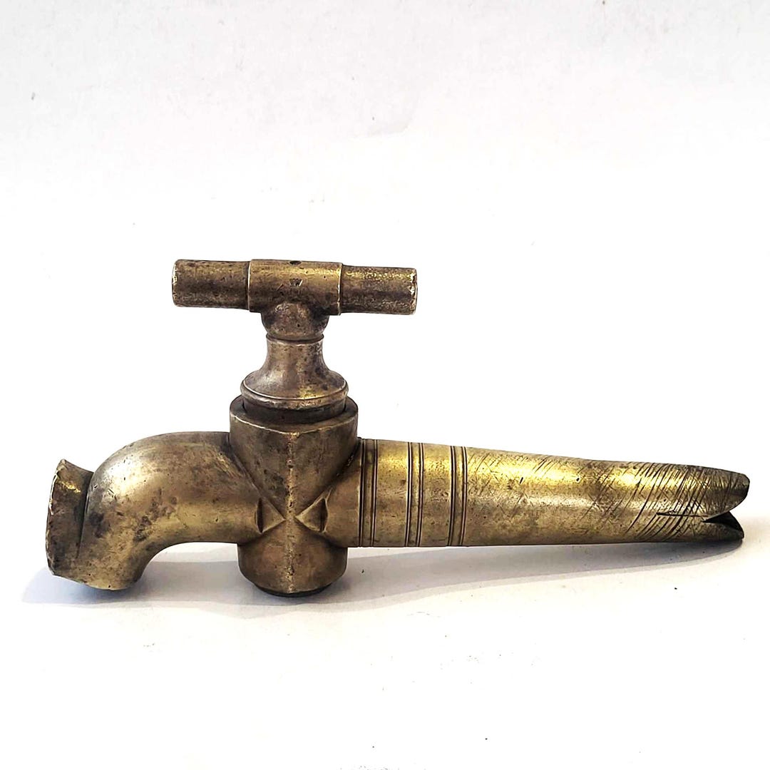Antique MACON French Wine Barrel Spigot Tap Bronze Large Solid Brass ...