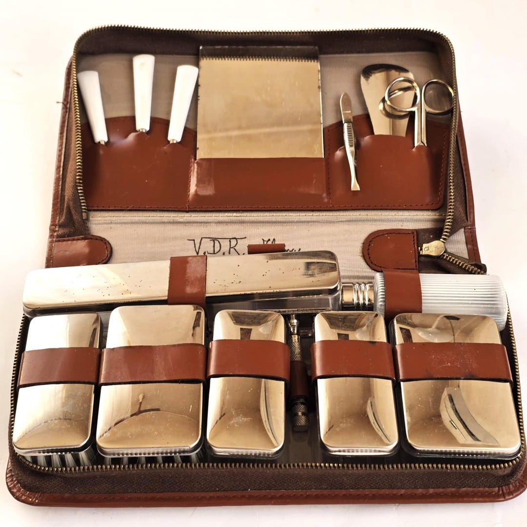 Vintage German Gentleman Portable Toiletry Grooming Kit in Case Men ...