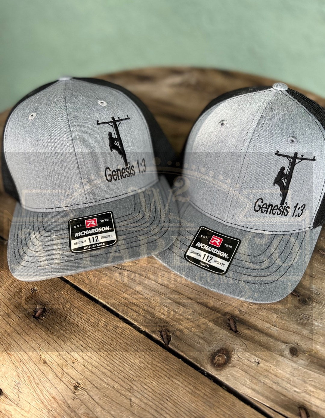 Father & Son Matching Caps Genesis 1:3 - Etsy