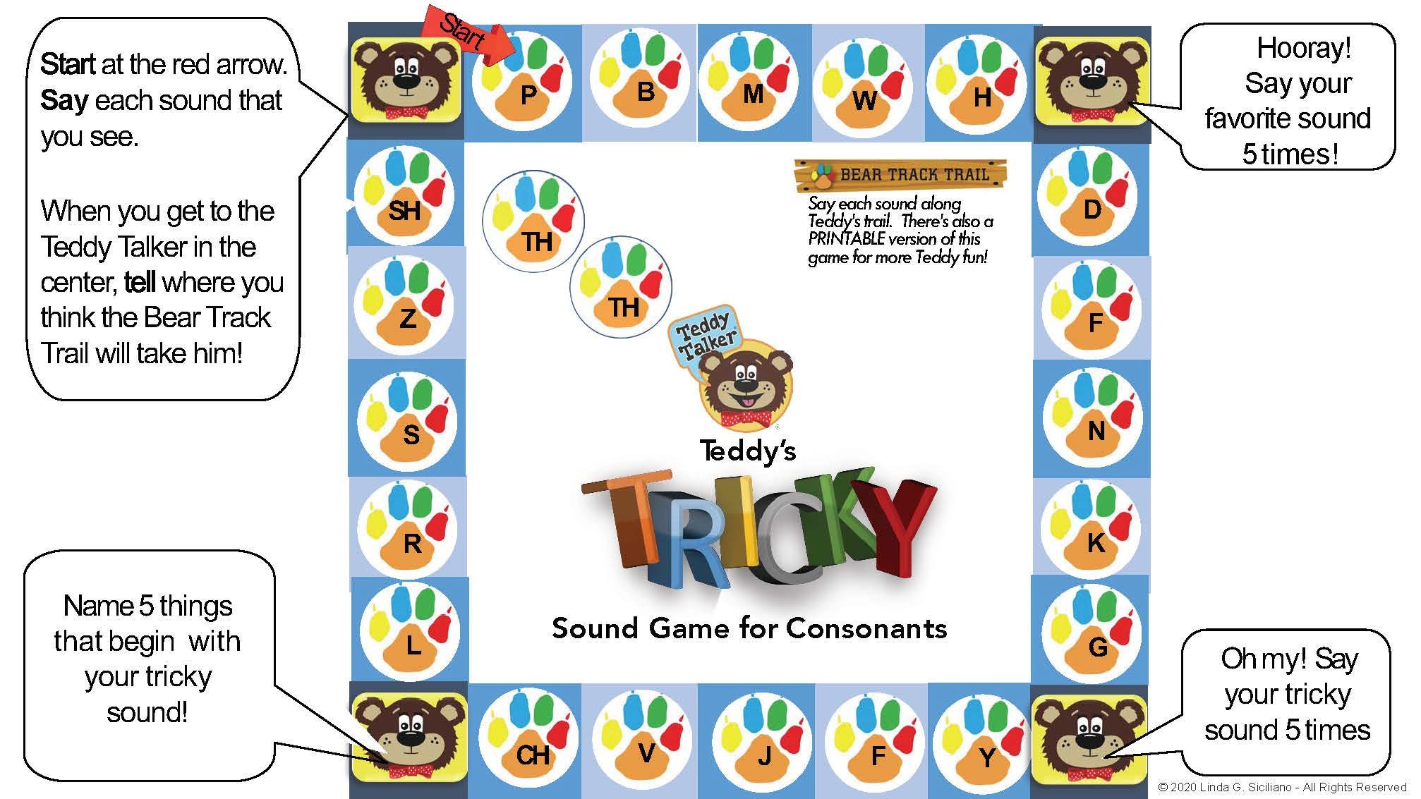 Teddy Talker Tricky Sound Game for Consonants Bundle - Etsy