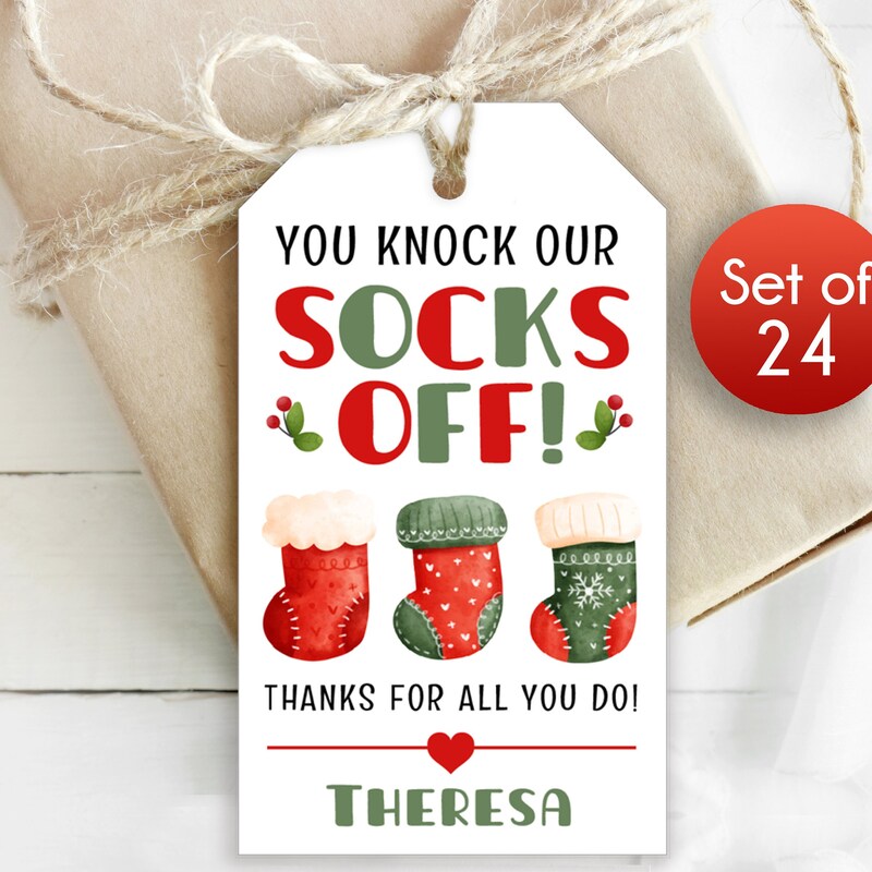Sock Gift Tag - 60+ Gift Ideas for 2024