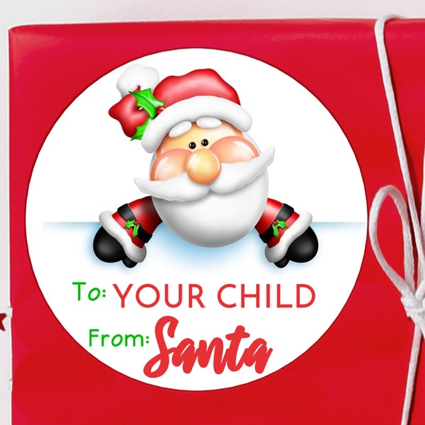 Santa Stickers - Etsy