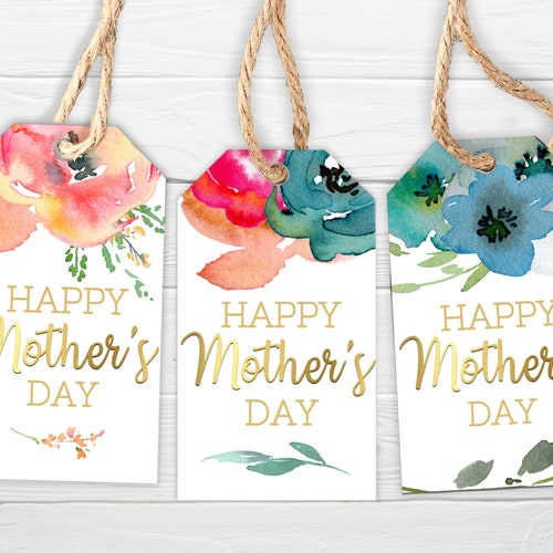 PRINTABLE Mother's Day Gift Tags 4 Styles Mothers Day - Etsy