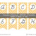 YELLOW CURSIVE Alphabet Banner / Home School Printable / All - Etsy