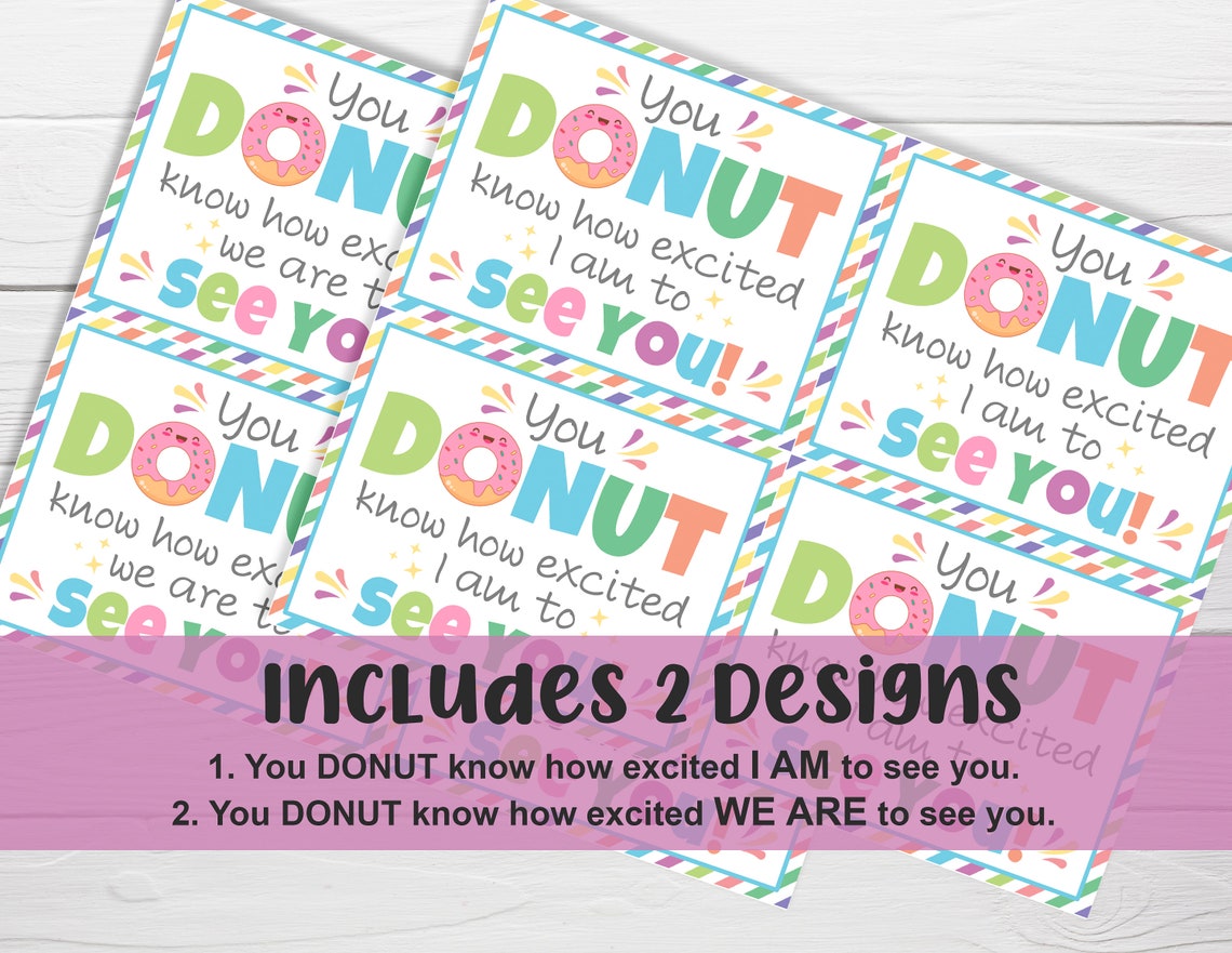 2 Designs / Teacher Back to School Postcard / You Donut Know | Etsy