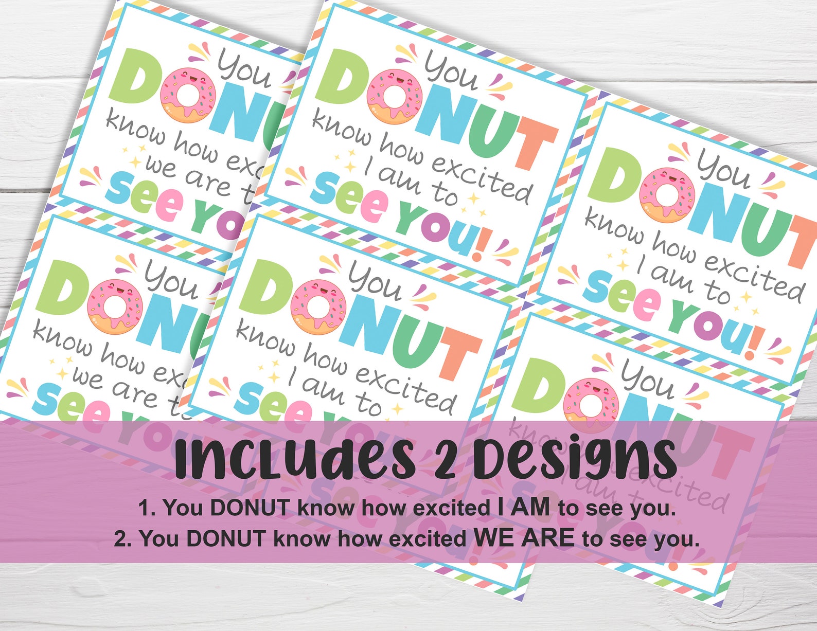 2 Designs / Teacher Back to School Postcard / You Donut Know | Etsy