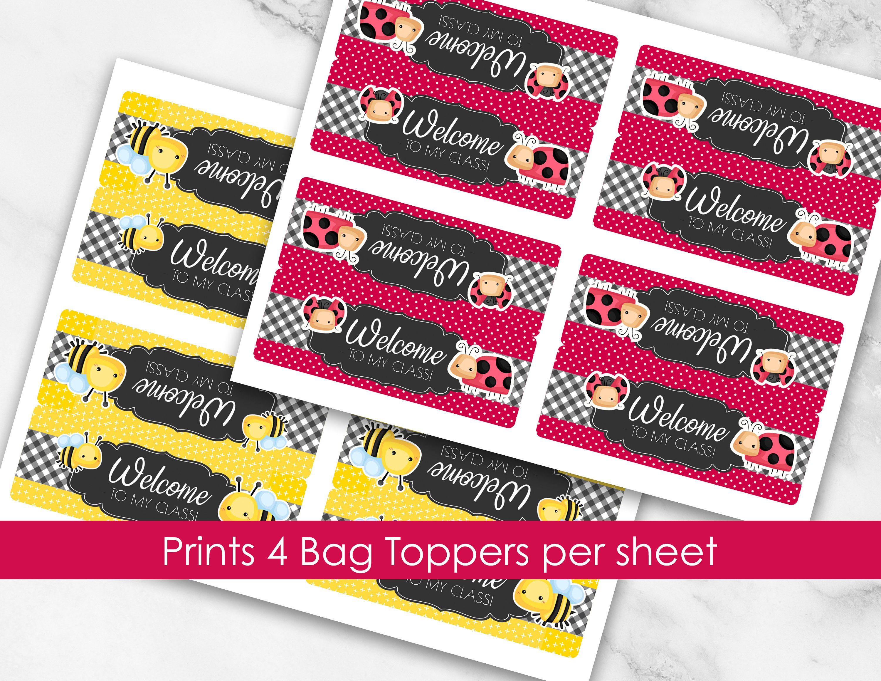 Welcome to My Class School Bag Topper / Teacher Card Topper - Etsy