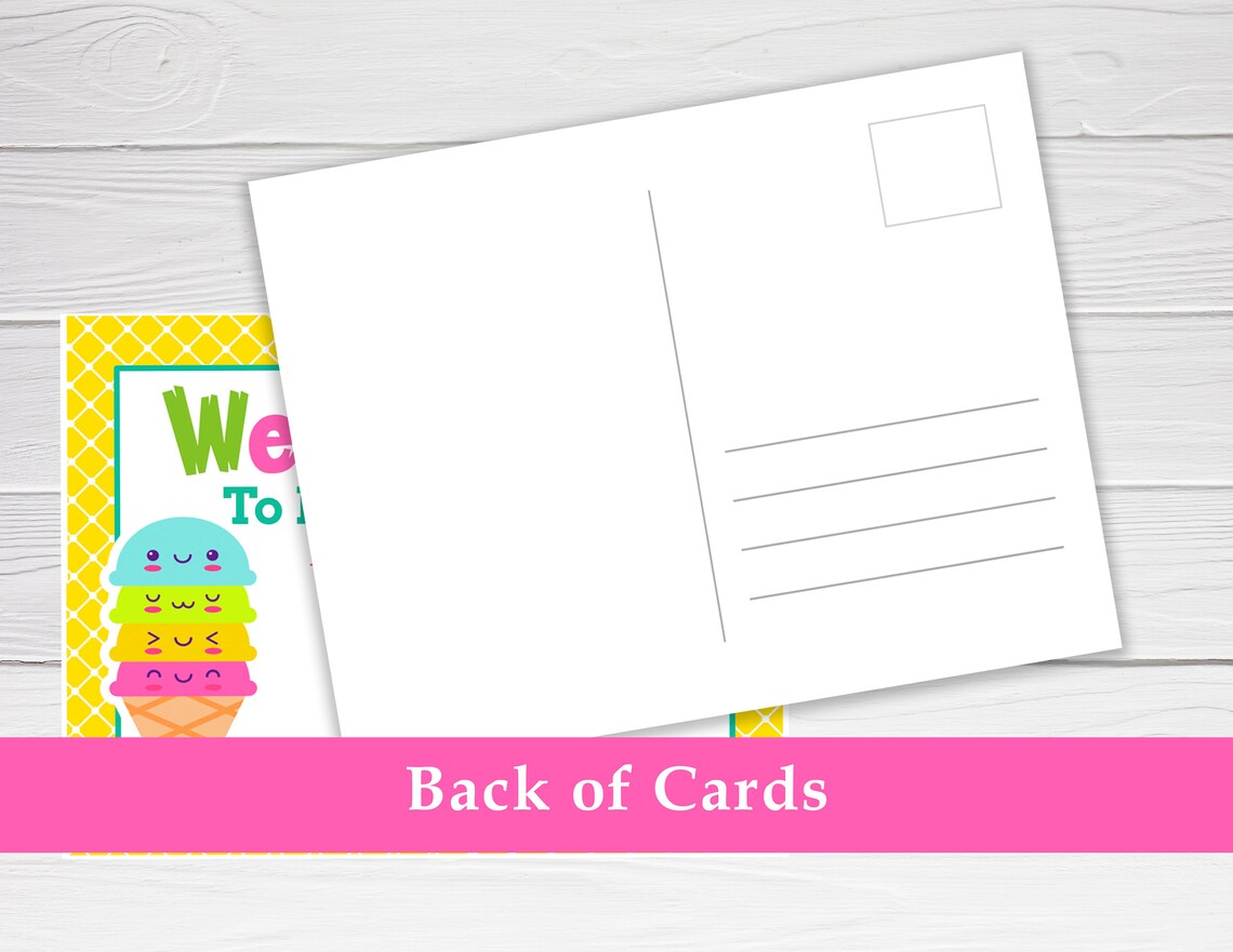 Welcome to My Class Teacher Postcards / 2 Hawaiian Designs / - Etsy
