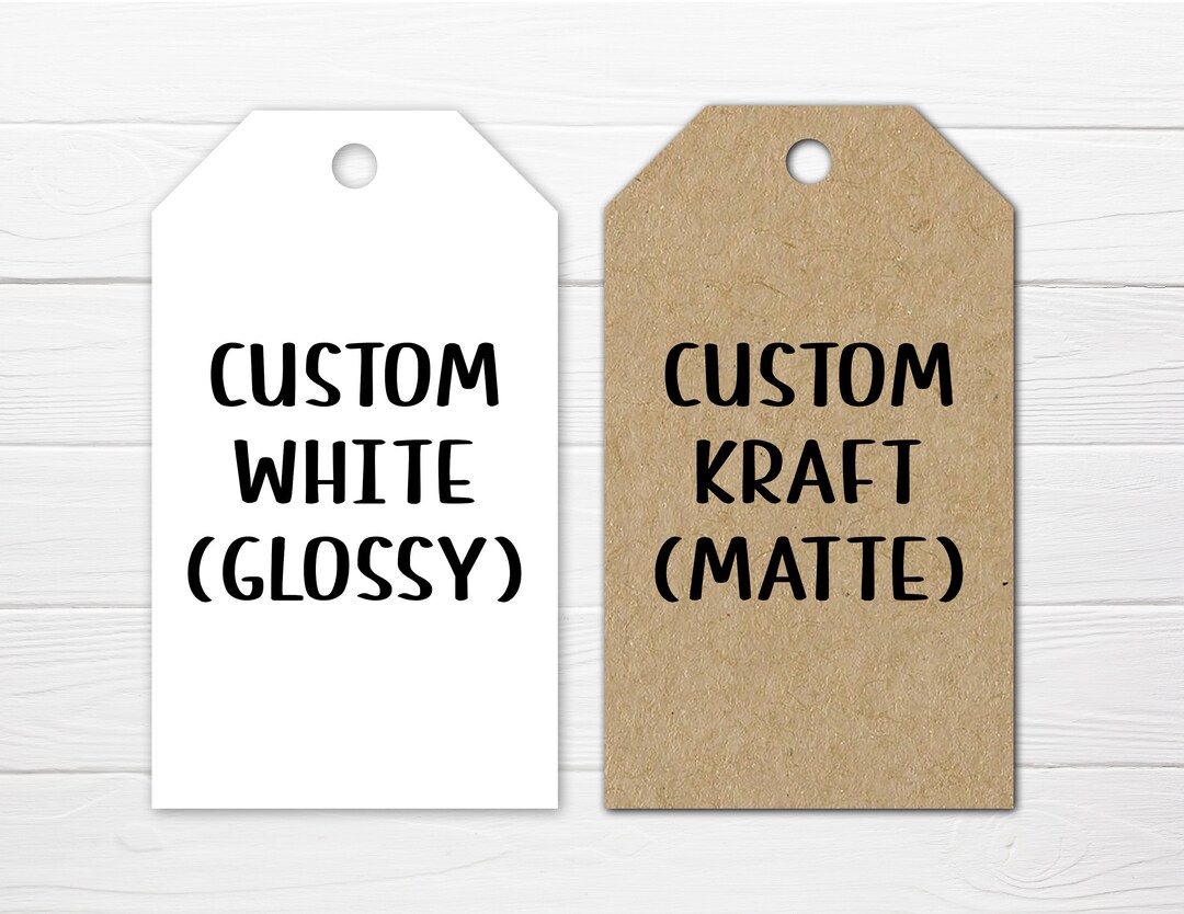 Set of 24 / Custom Logo Gift Tags / Personalized Logo Tags ...