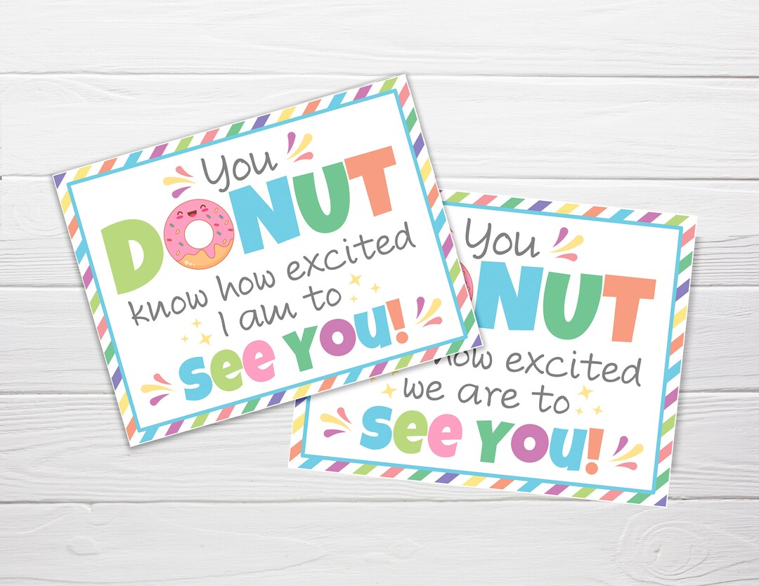 2 Designs / Teacher Back to School Postcard / You Donut Know How ...