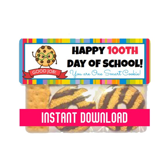INSTANT DOWNLOAD / Custom School Bag Toppers / 100th Day of | Etsy