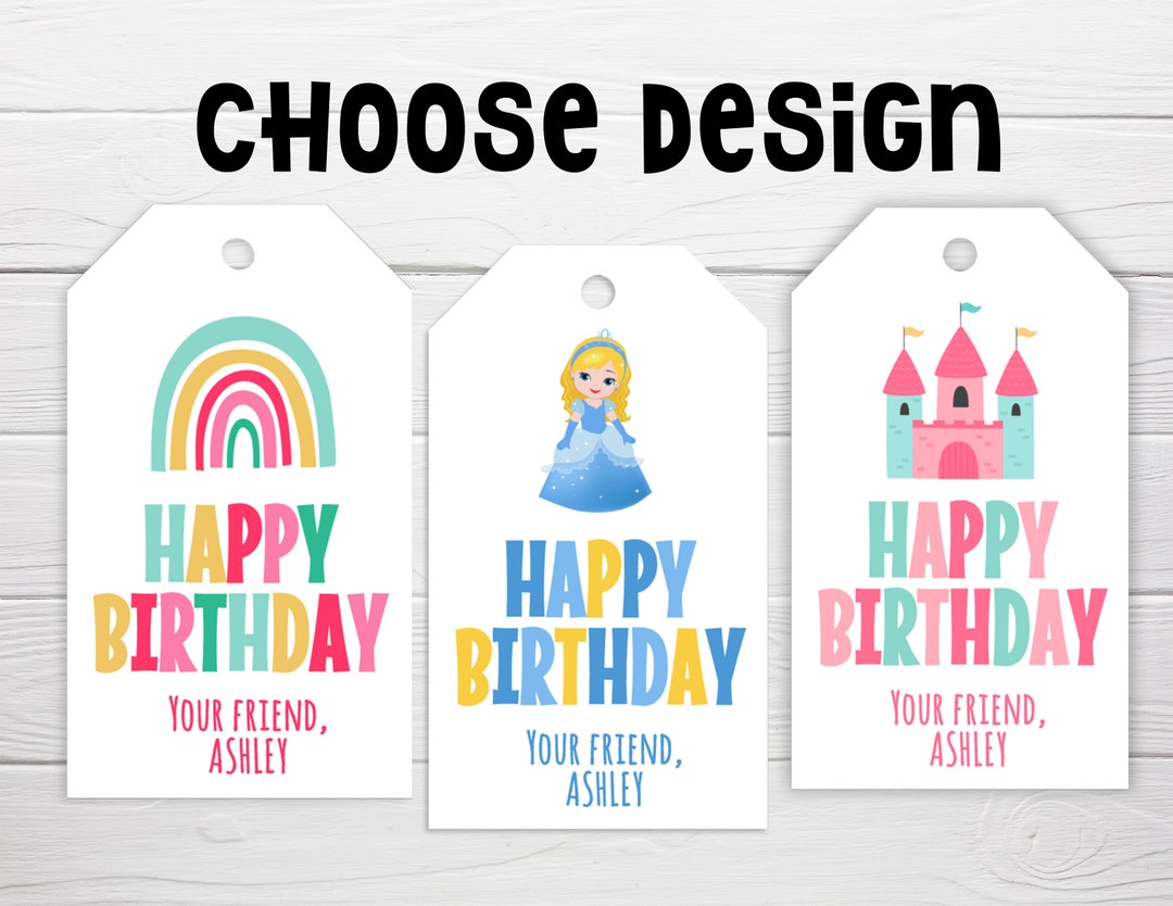 Custom Tags / Birthday Tags / Personalized Birthday Tags / Custom Tag ...