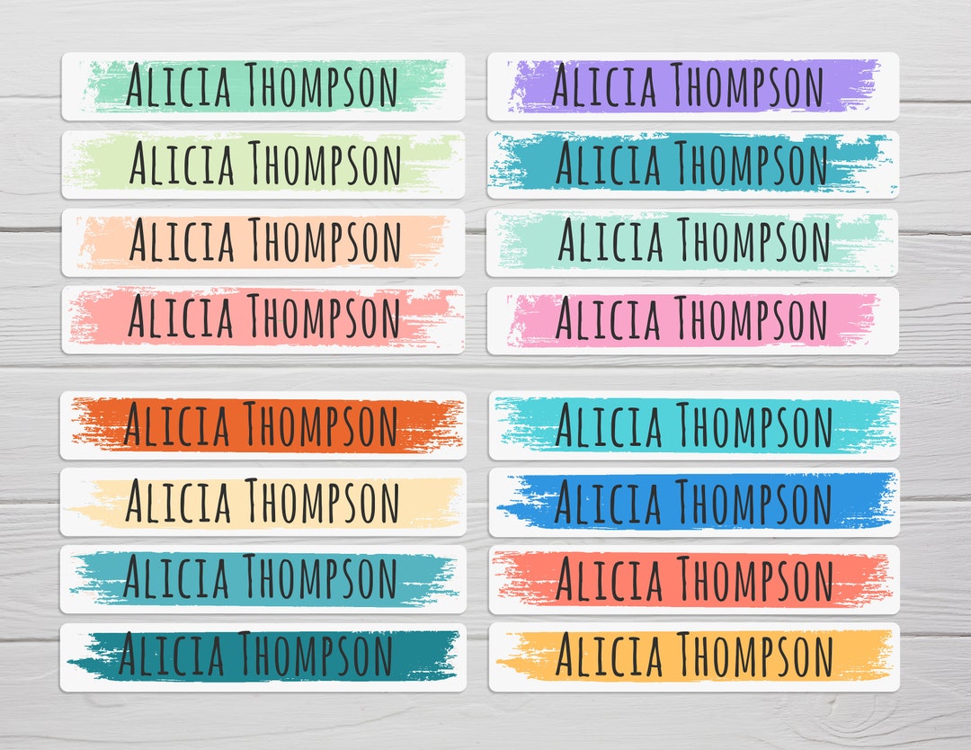 72 SKINNY Waterproof Vinyl Labels / Waterproof Name Labels / 72 per ...