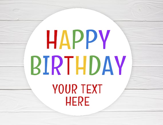 BOGO / Birthday Stickers Rainbow / Happy Birthday Stickers - Etsy