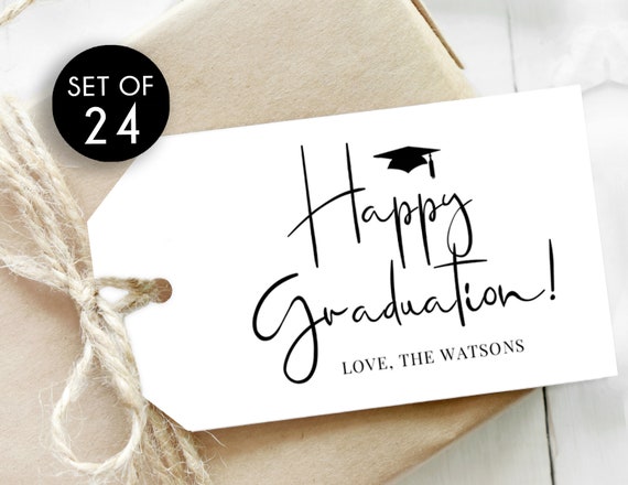 Custom Graduation Gift Tags / Personalized Graduation Tags / - Etsy