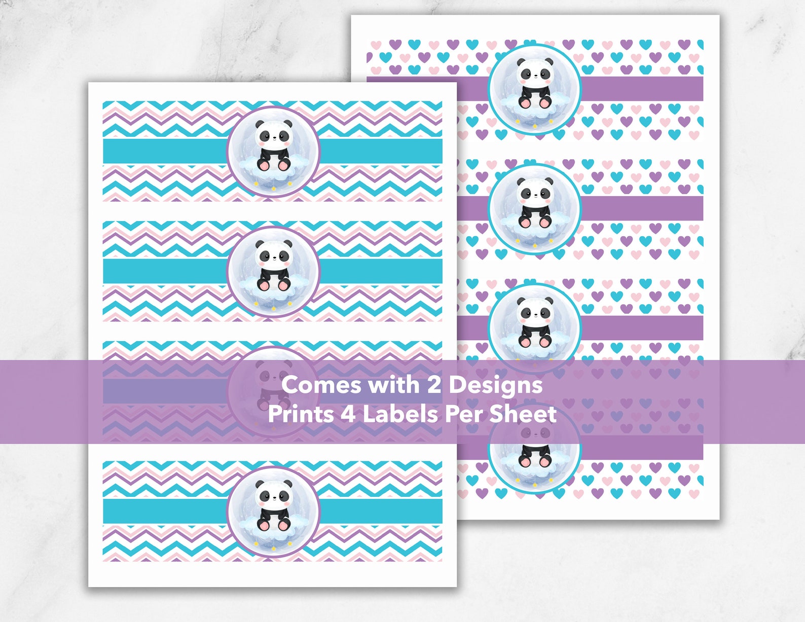 Panda Water Bottle Labels / Baby Panda Water Bottle Labels / - Etsy