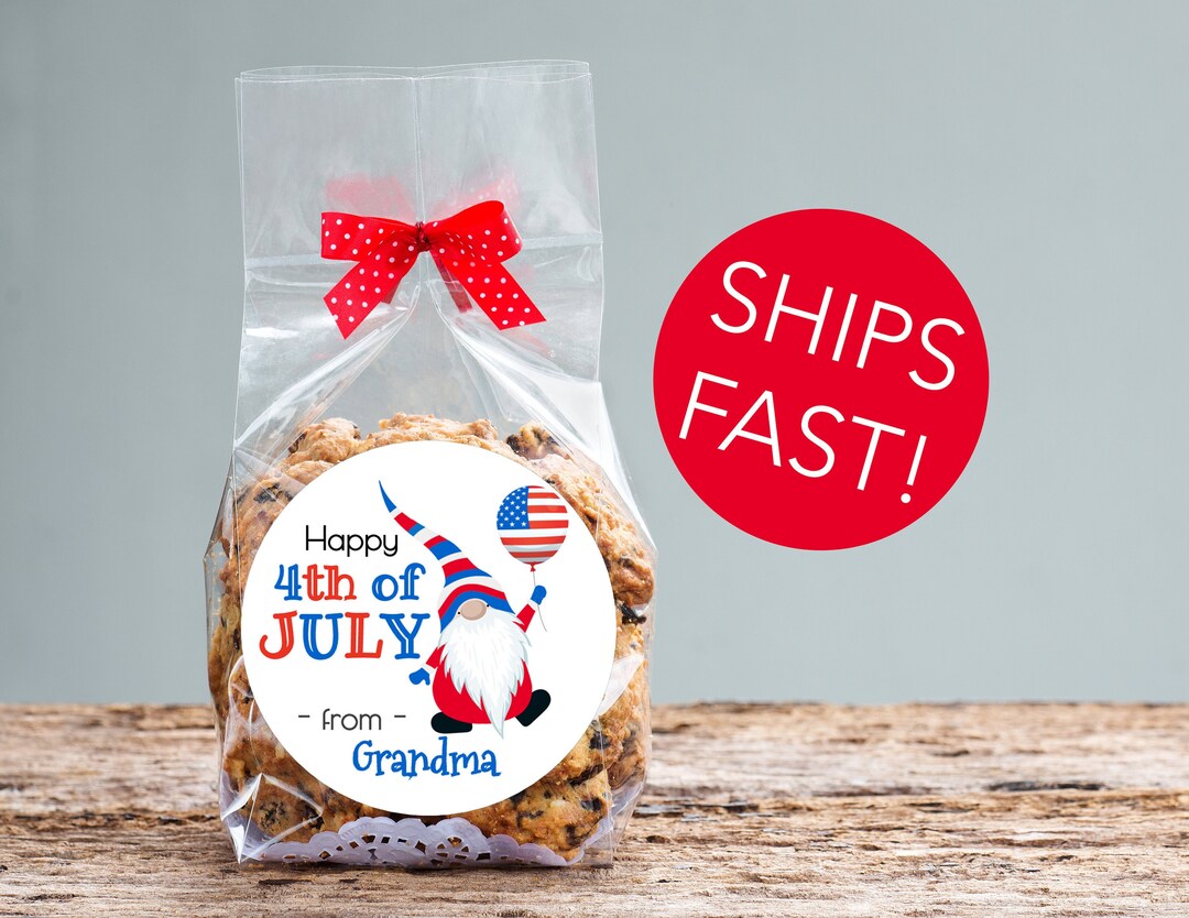 Custom Fourth of July Stickers With Cute Gnome / Fourth of July ...