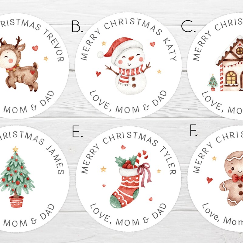 Christmas Labels - Etsy