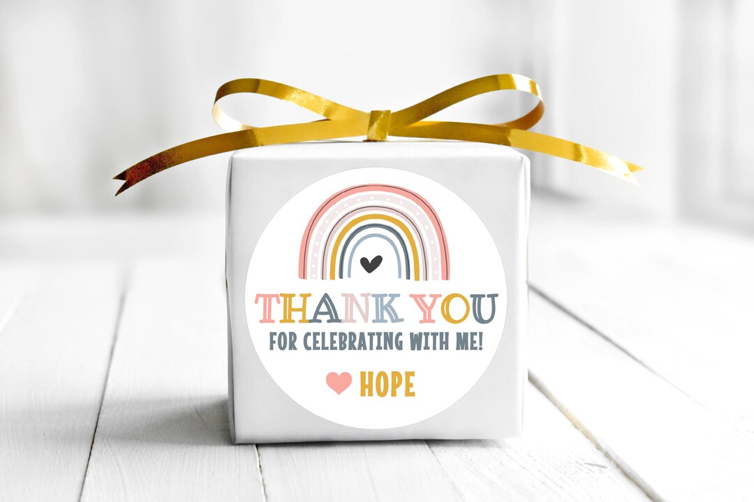 BOGO / Boho Birthday Thank You Stickers / Birthday Stickers ...