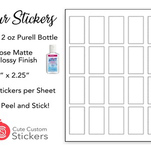 Custom Hand Sanitizer Labels / Labels Only / 2 Sizes / Custom - Etsy