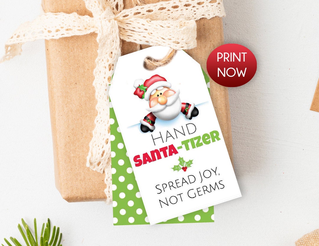 Instant Download / Santa-tizer Christmas Tags / Santa-tizer Christmas ... Instant Download / Santa-tizer Christmas Tags / Santa-tizer Christmas ...