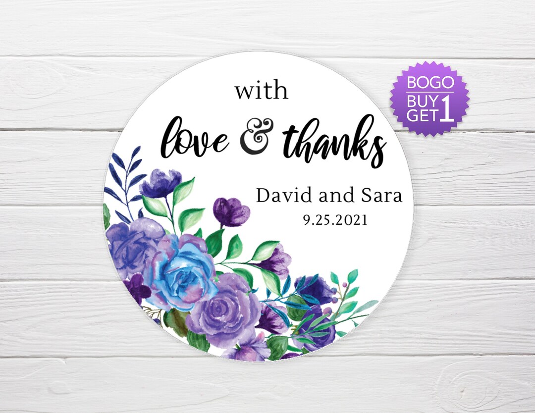 BOGO / Custom Wedding Stickers / GLOSSY / Comes in 3 Sizes ...