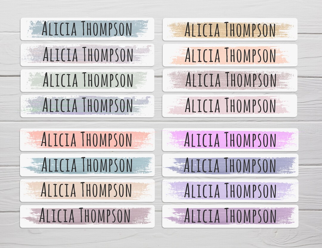 72 SKINNY Waterproof Vinyl Labels / Waterproof Name Labels / 72 per ...