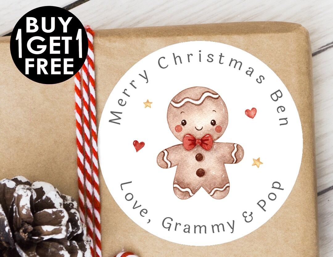 BOGO / Custom Christmas Stickers / 13 Styles / GLOSSY Labels / Custom ...