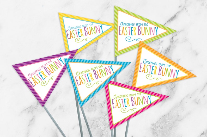 Mini Easter Pennant Flags 2 Designs / Easter Flags for - Etsy
