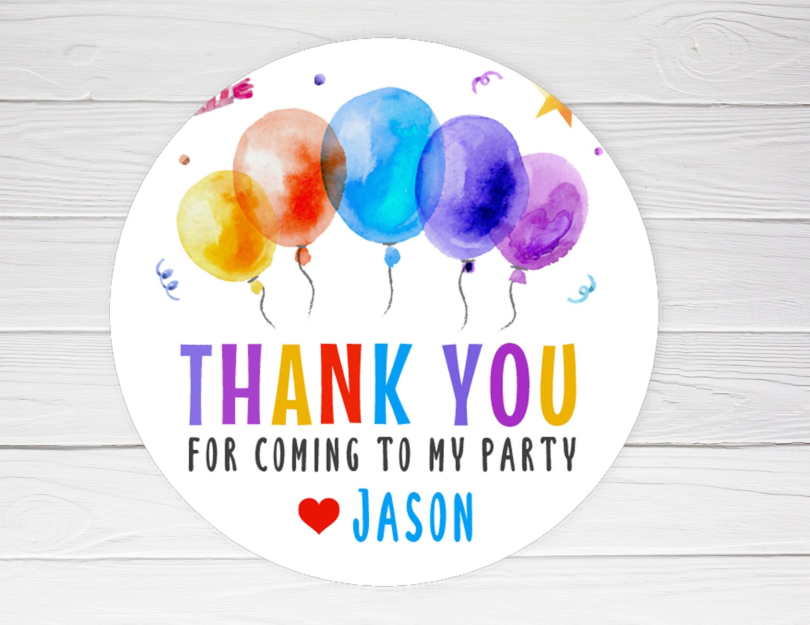 BOGO / Birthday Thank You Stickers / Birthday Stickers - Etsy