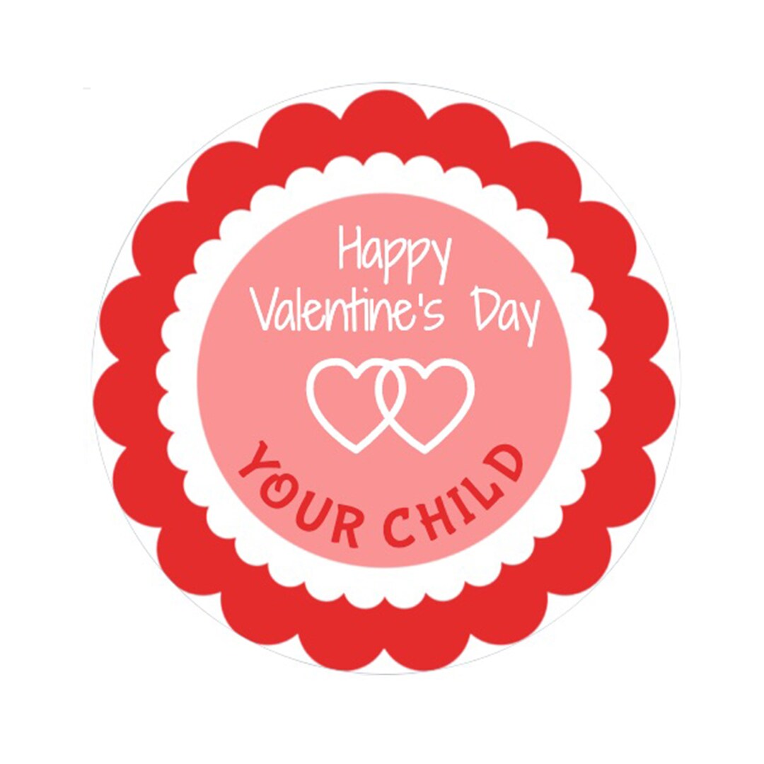 Custom Valentine Sticker / Red Flower Heart / Sheet of 12 ...