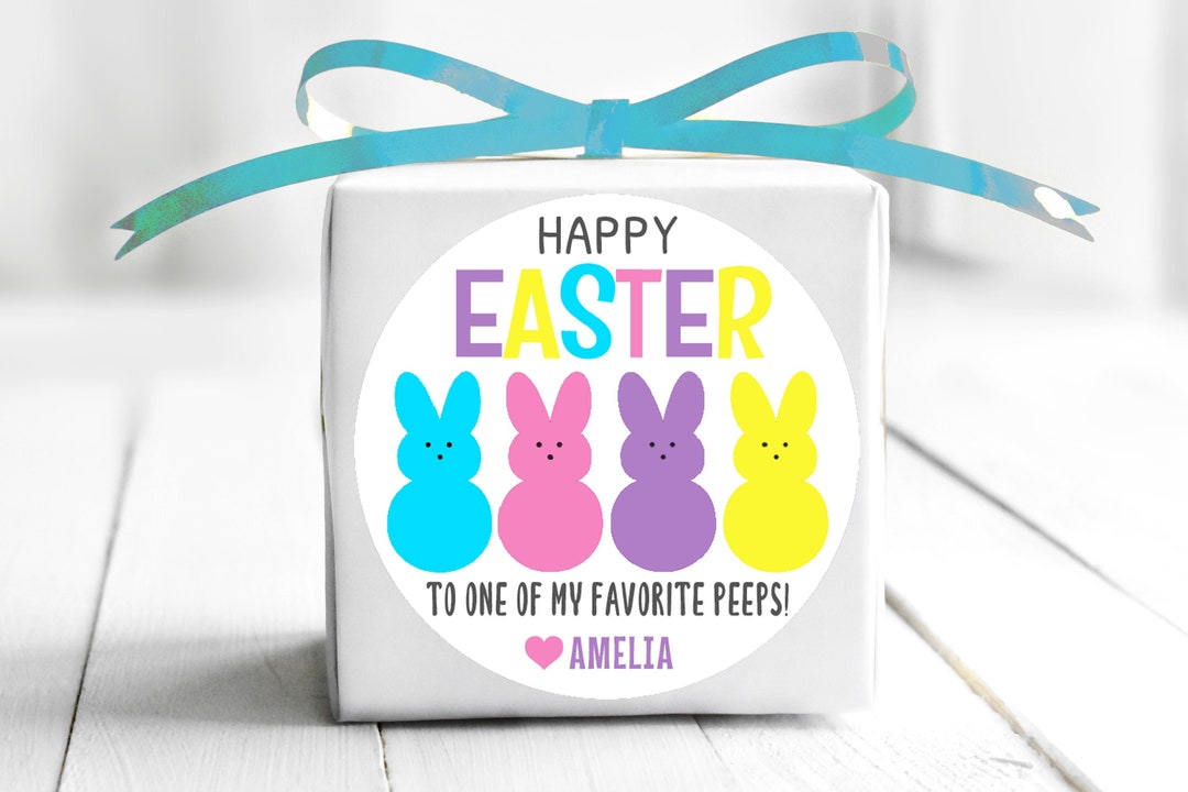 BOGO / Happy Easter to My Peeps Stickers / Easter Stickers Personalized ...