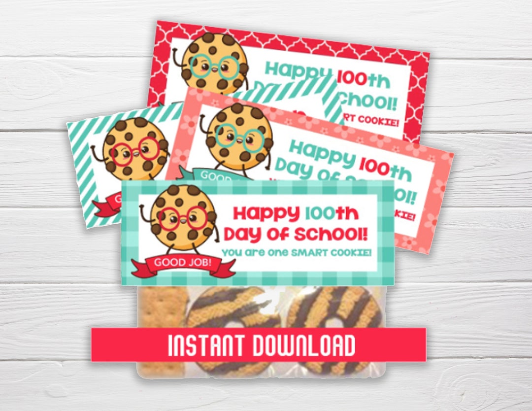 INSTANT DOWNLOAD / Custom School Bag Toppers / 100th Day of School ...