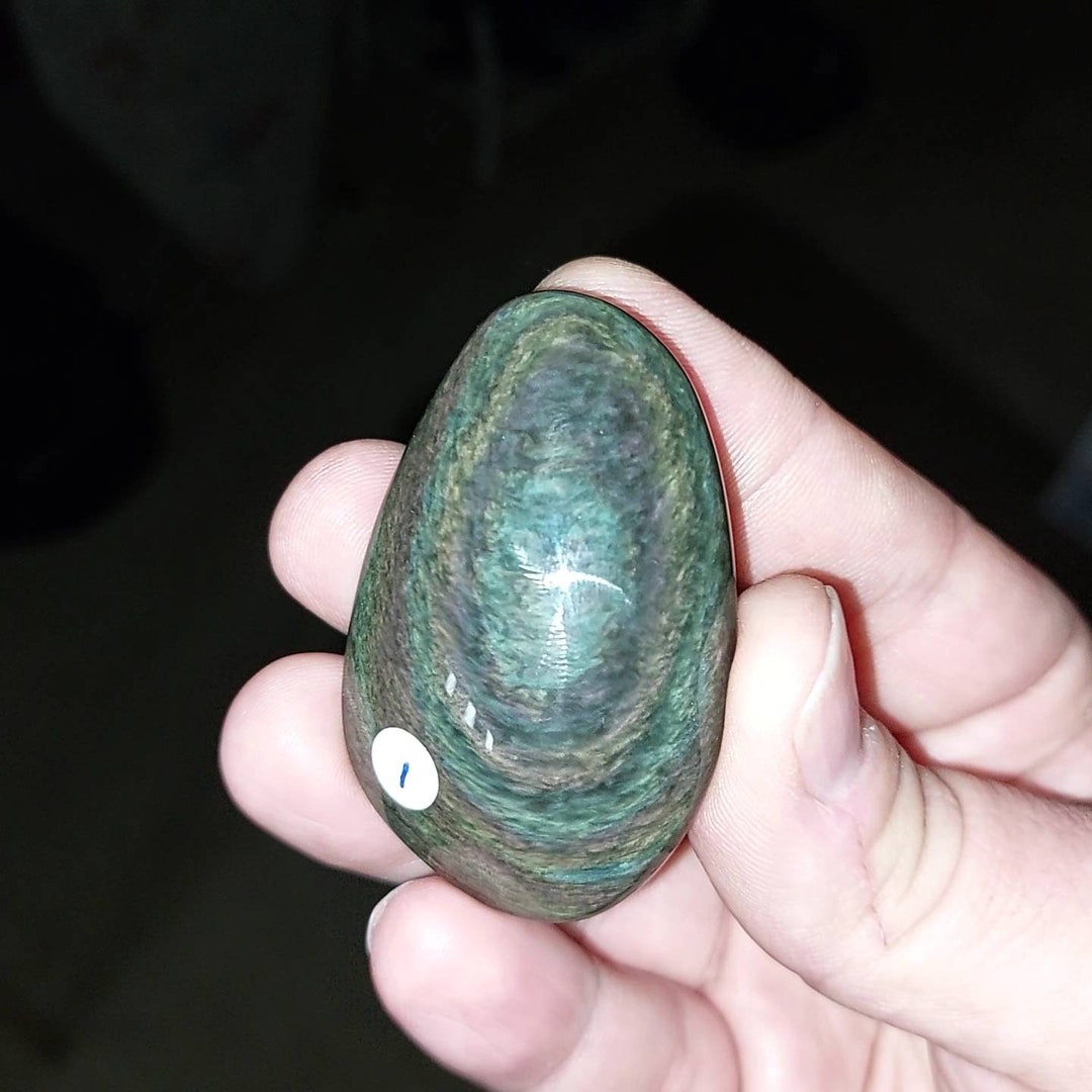 Pebble Obsidian Manta Huichol From Mexico. Strong Energy Protection ...